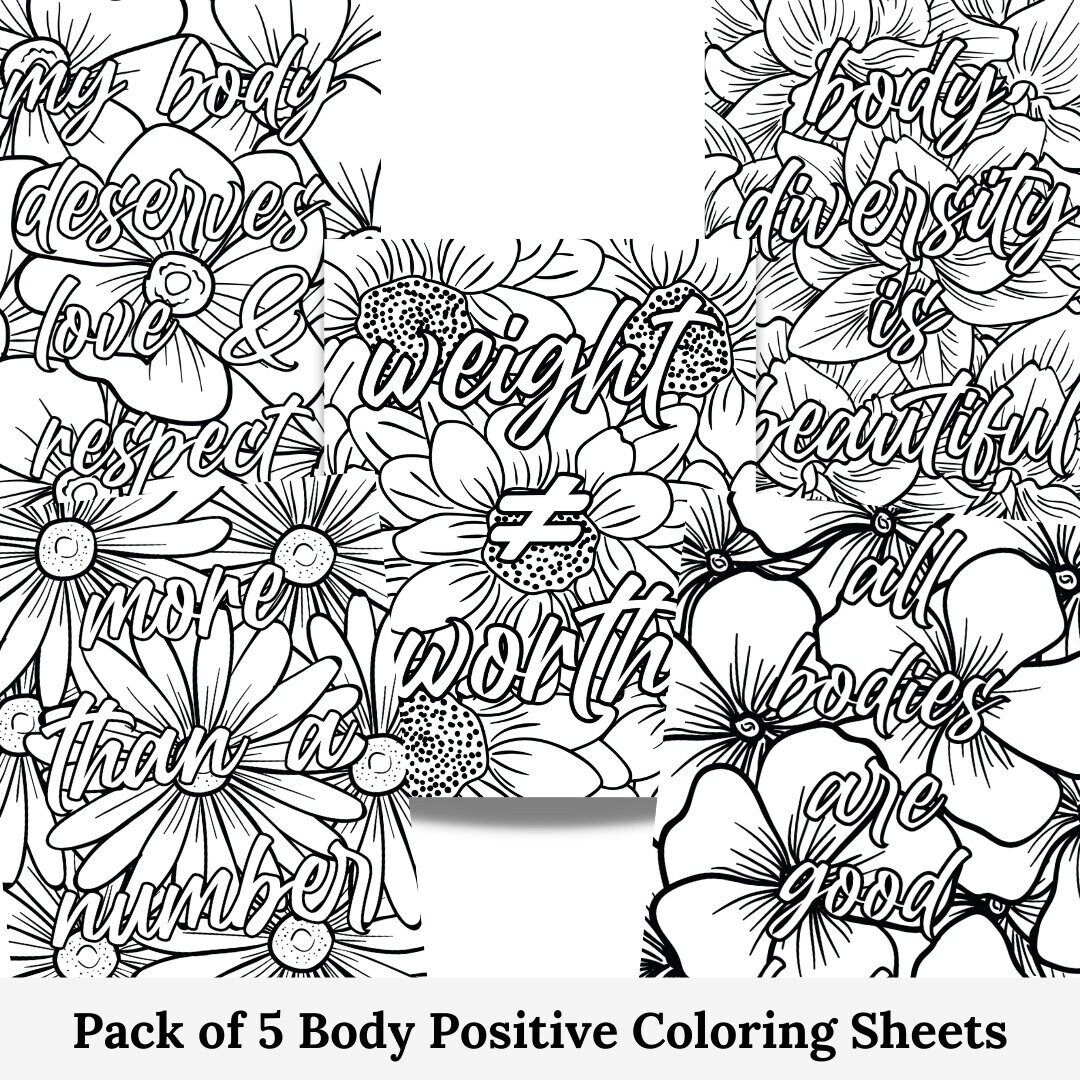 Body Positive Coloring Pages Instant Digital Download - Etsy UK