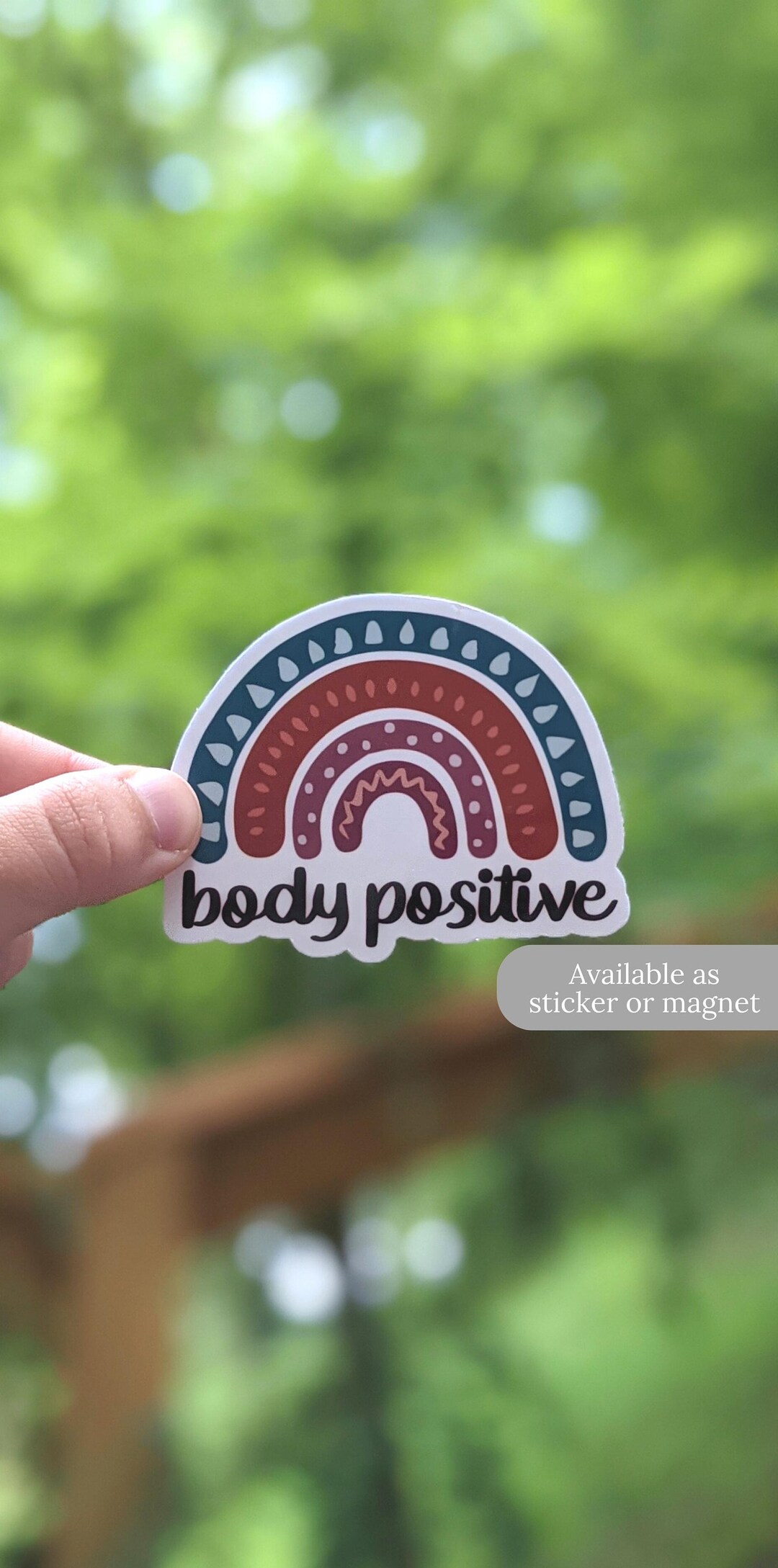 Body Positive Rainbow Sticker or Magnet BOPO Sticker - Etsy