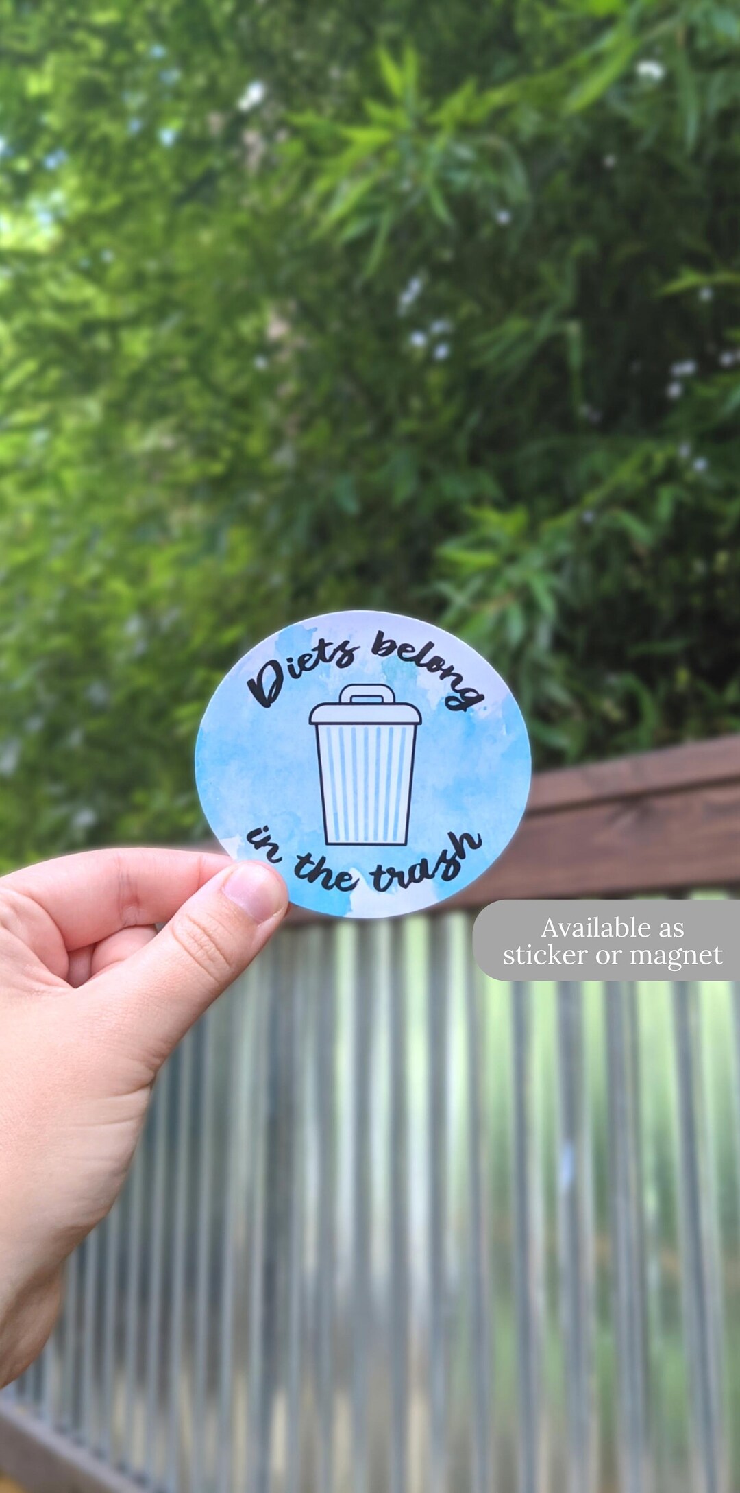 Diets Belong in the Trash Sticker or Magnet Anti Diet Sticker - Etsy