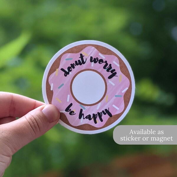 Donut Worry Be Happy - Etsy