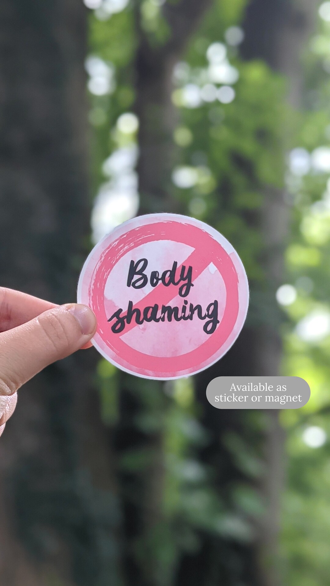 No Body Shaming Sticker Or Magnet Body Positive Sticker Etsy