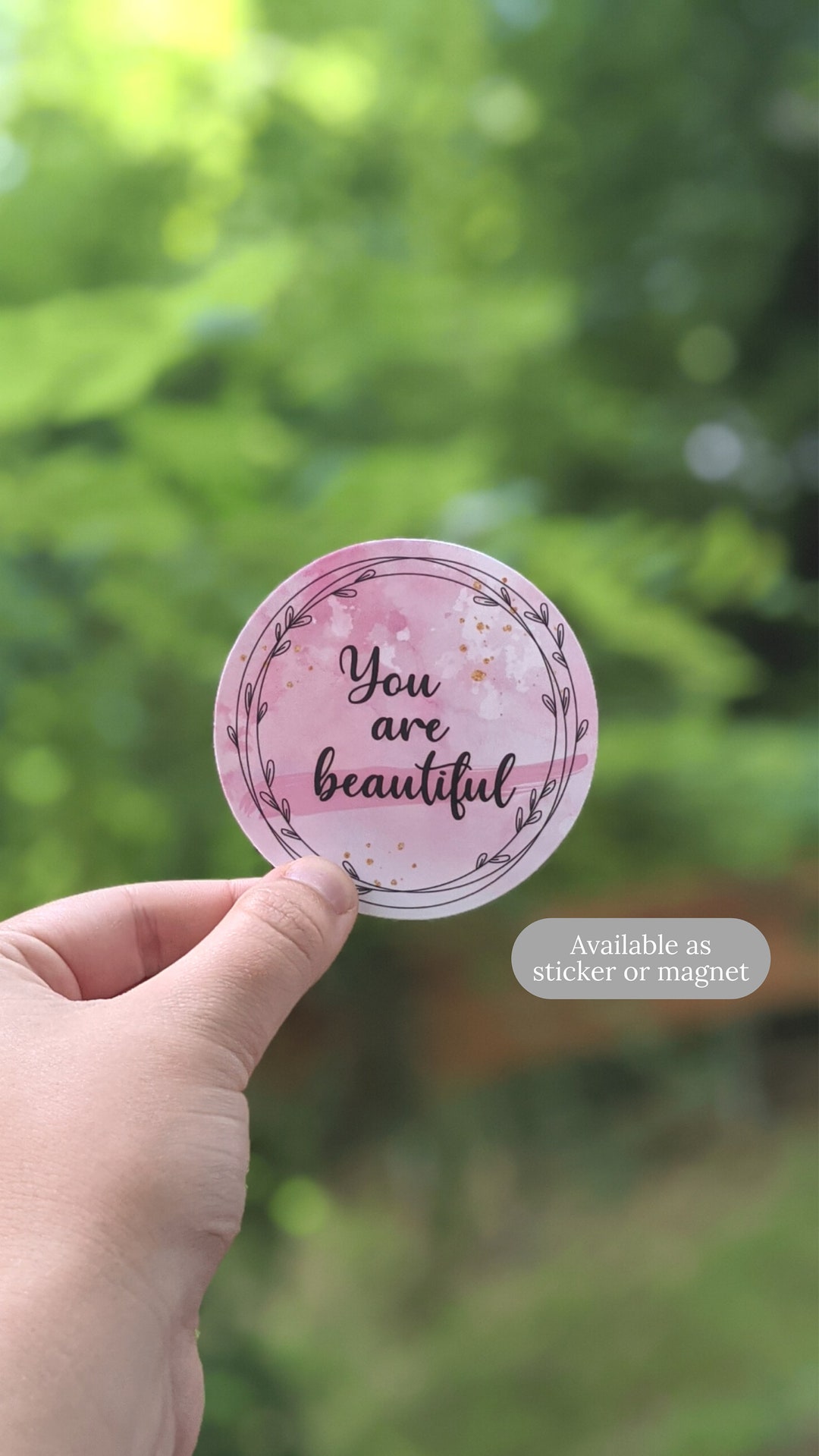 You Are Beautiful Sticker OR Magnet Body Positive Sticker - Etsy