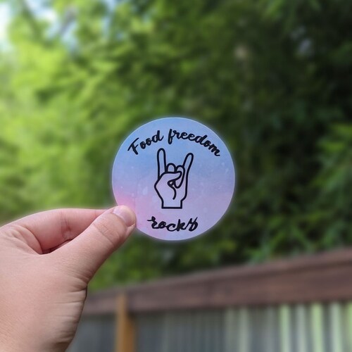Water-resistant Food Freedom Rocks Sticker Handmade & Weather-resistant ...