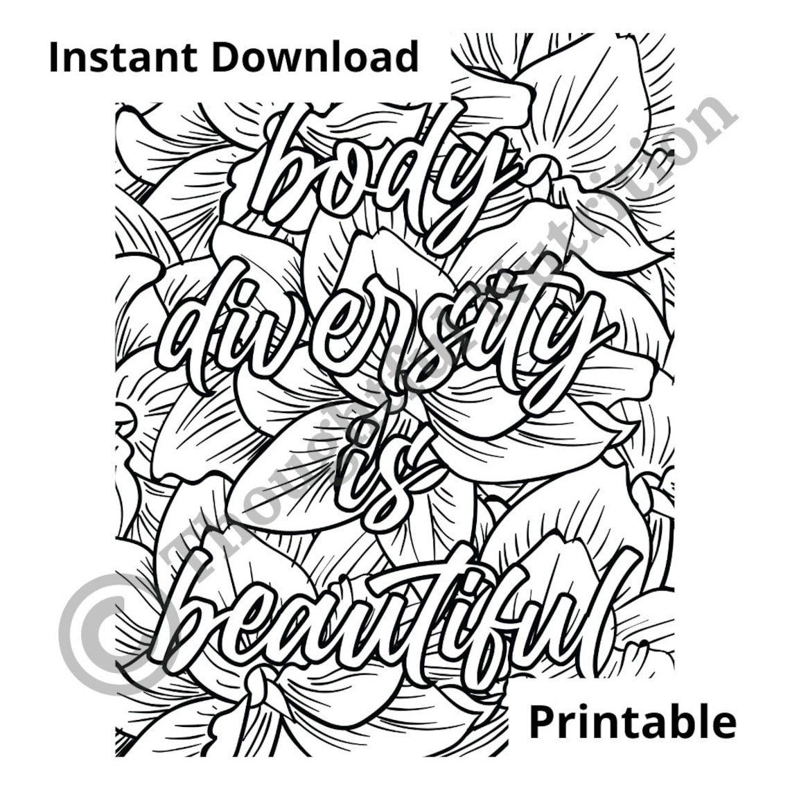 Body Positive Coloring Pages Instant Digital Download - Etsy