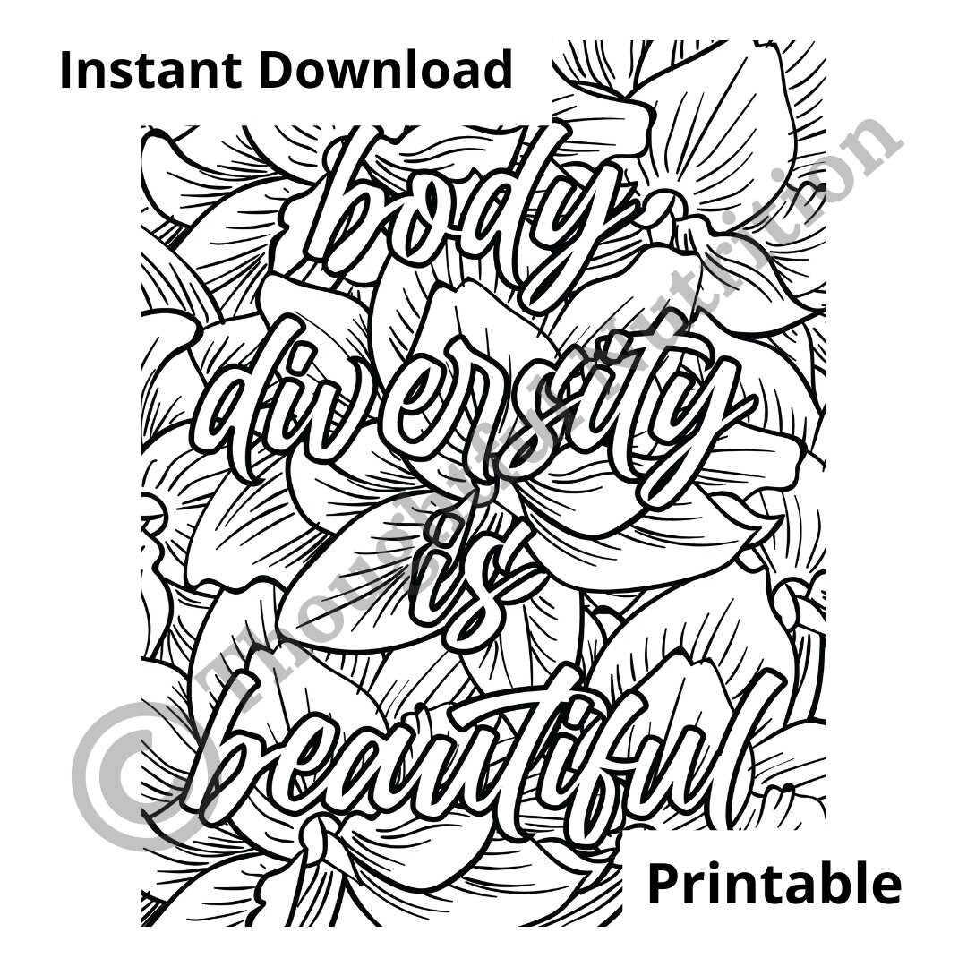 Body Positive Coloring Pages Instant Digital Download - Etsy UK