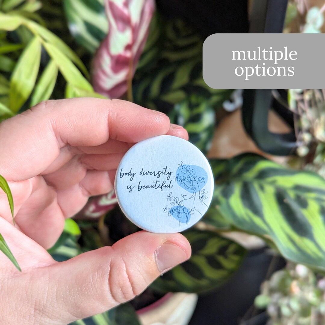 Body Diversity is Beautiful Button or Magnet - Body Positive Pin - Self ...