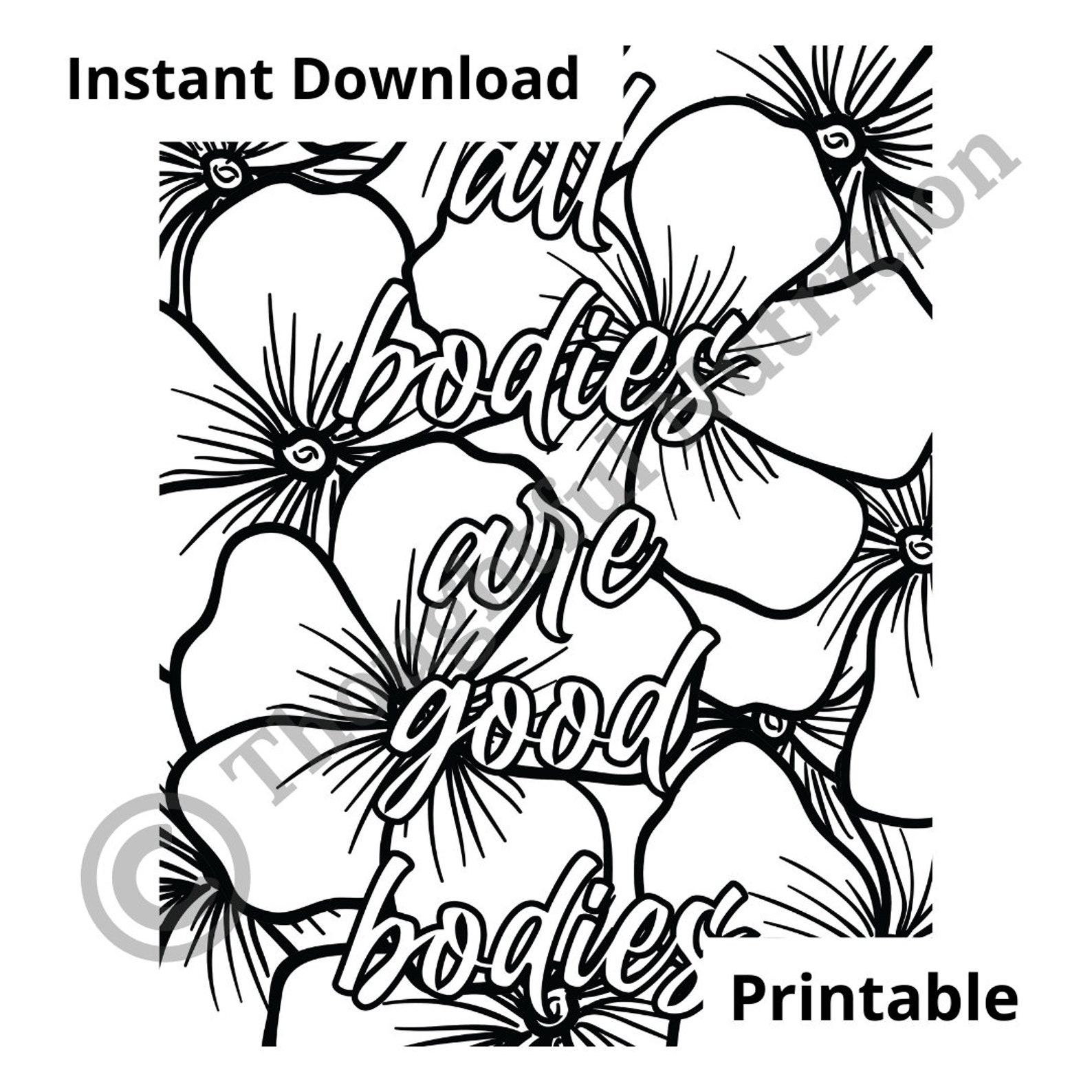 Body Positive Coloring Pages Instant Digital Download - Etsy
