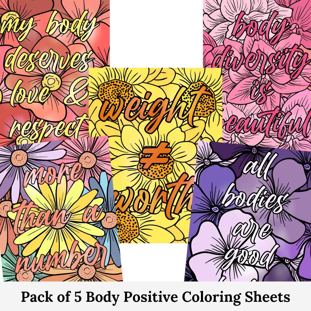 Body Positive Coloring Pages Instant Digital Download - Etsy UK