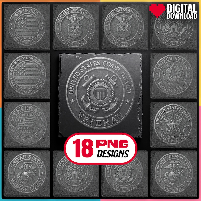 Slate Coaster Usmc - Etsy