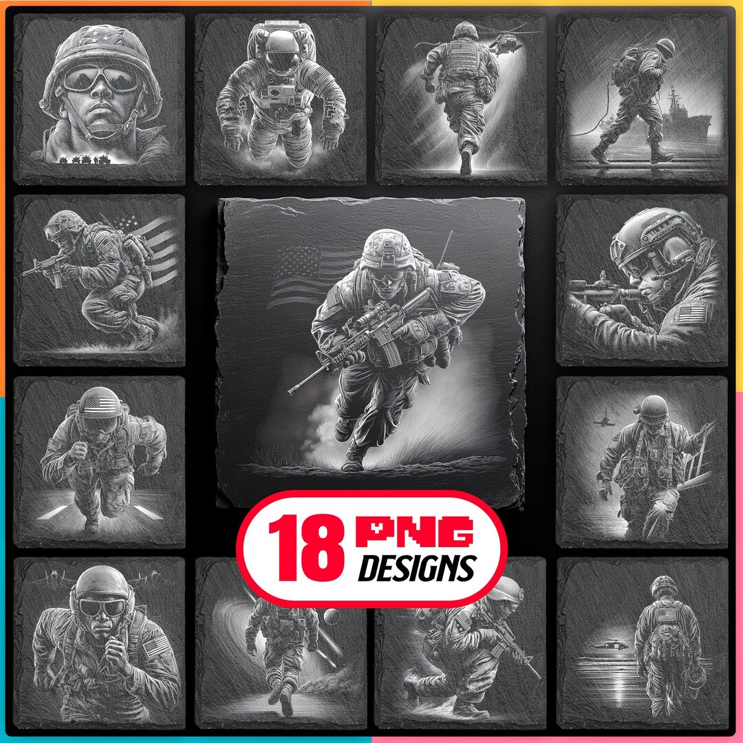 American Soldier Laser Engraving File Digital Download - USA Military ...