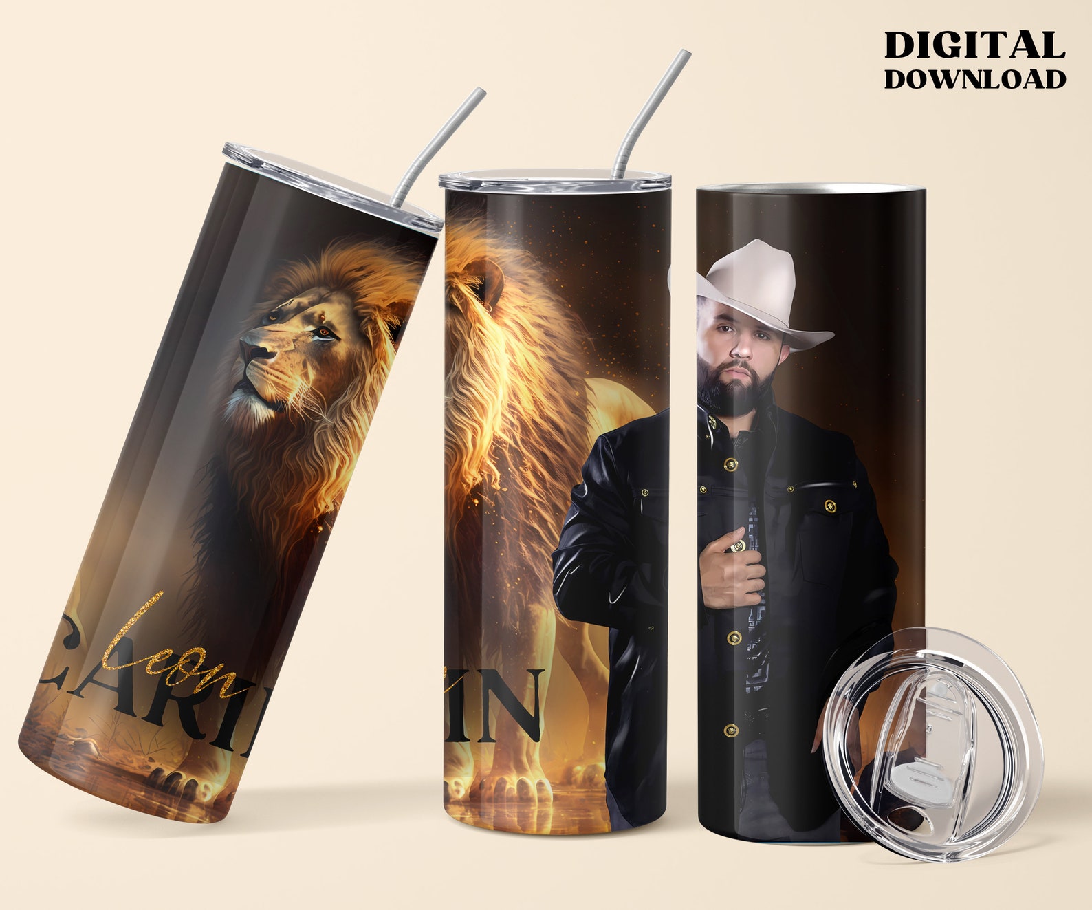 Carin Leon Tumbler Wrap Png 20 Oz Skinny Tumbler Design for - Etsy