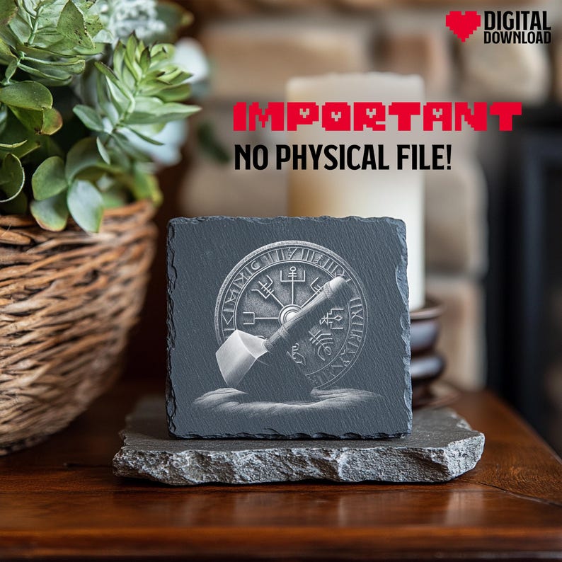 Mjolnir Thor Hammer Engraving Png Bundle Digital Download for Norse ...