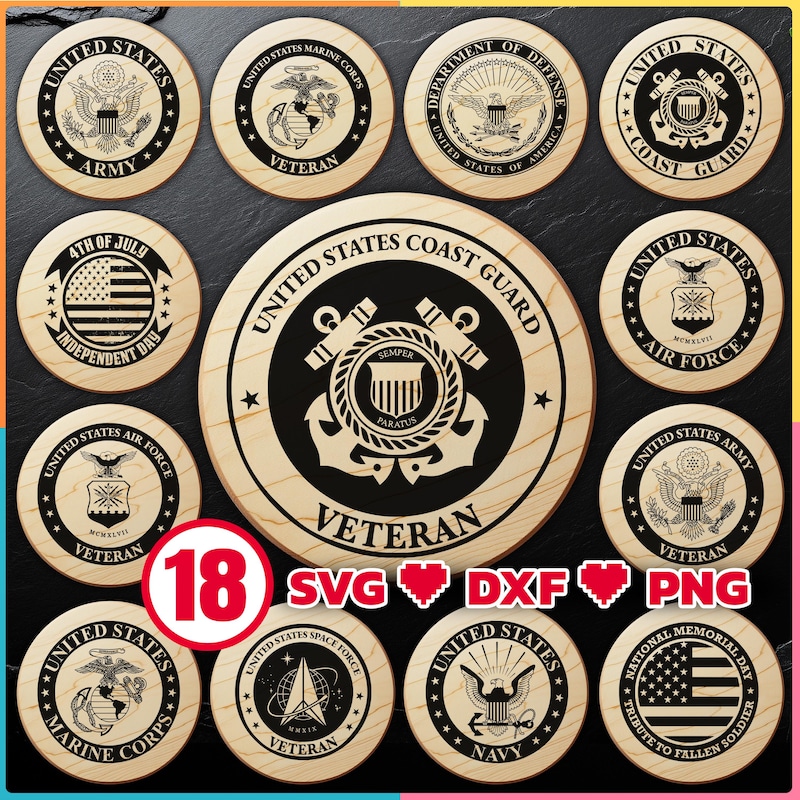 Us Military Logo Svg Cnc - Etsy
