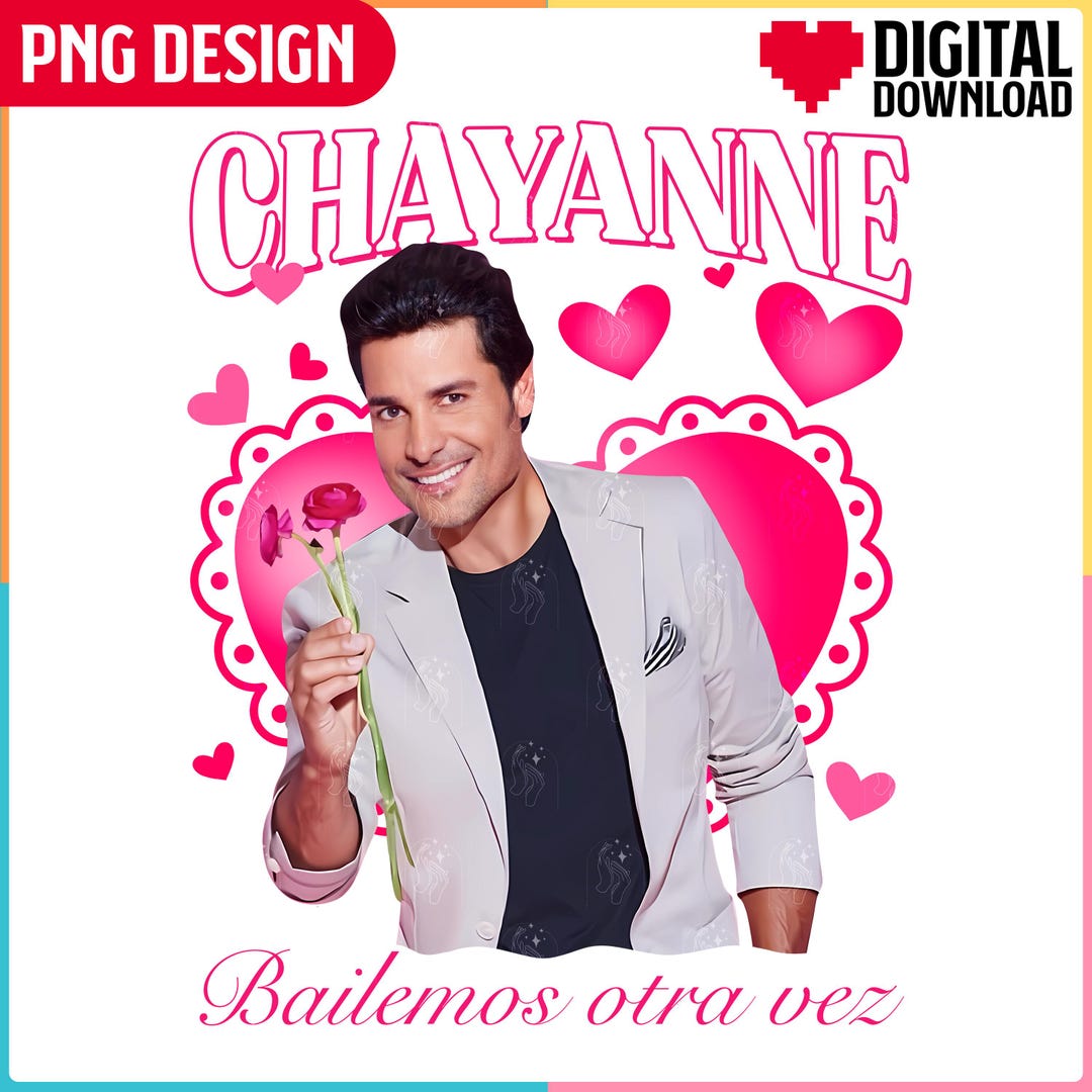 Chayanne Valentines Design With Pink Heart Png Digital Download for ...
