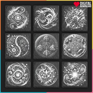 Arcane Engraving Png Bundle, Cnc File, Digital Download for Glowforge ...
