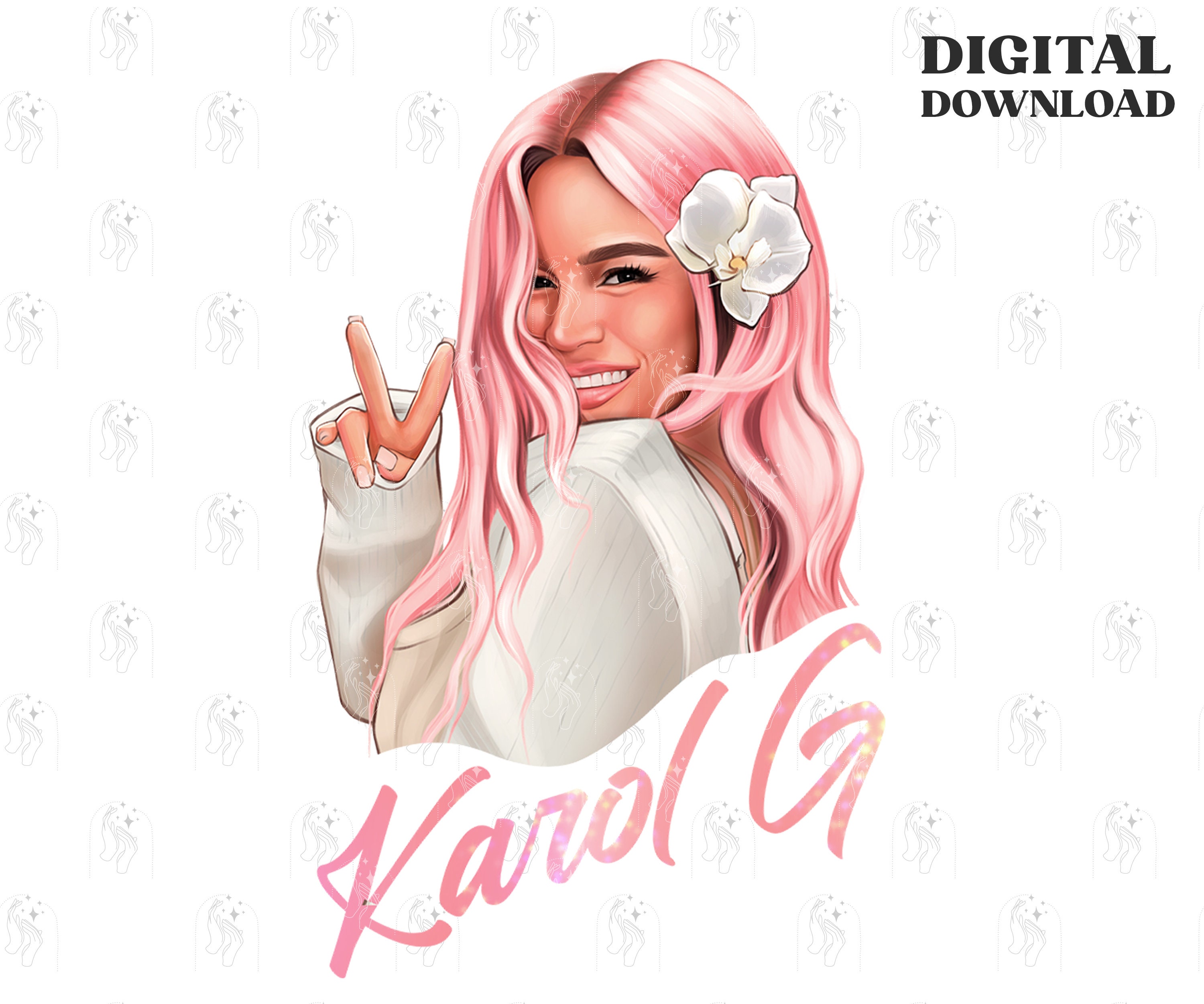 Karol G Png With Pink Hair Manana Sera Bonito New Album - Etsy Australia