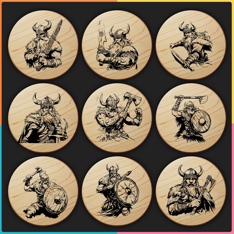 Viking Cut Files Bundle With SVG, DXF and PNG for Engraving Norse ...