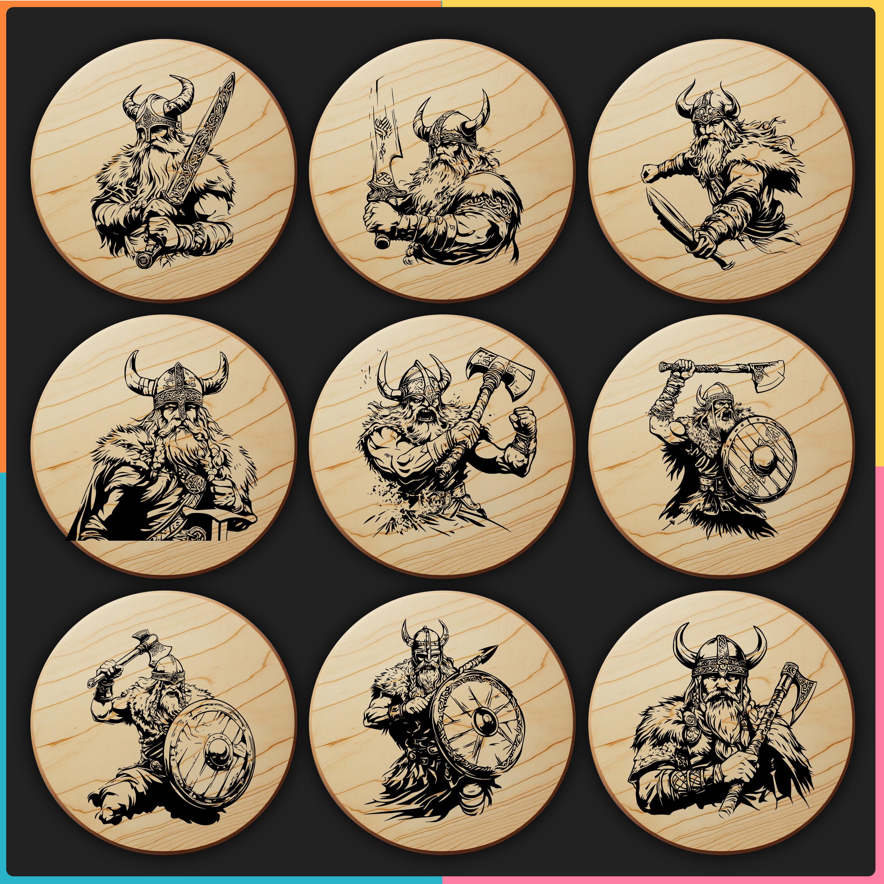 Viking Cut Files Bundle With SVG, DXF and PNG for Engraving Norse ...