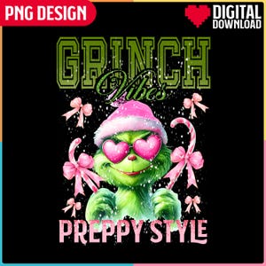 Coquette Pink Christmas or Grinchmas Png Digital Download for Print ...