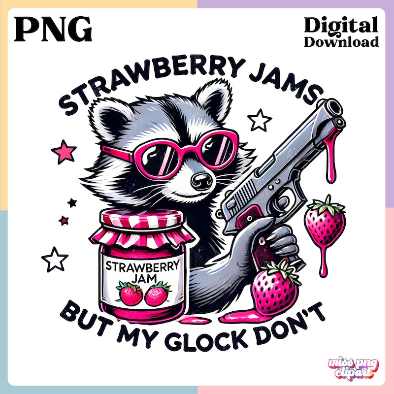 Strawberry Jams but My Glock Don't - Etsy
