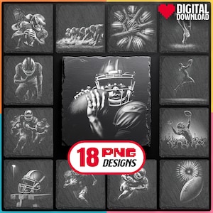 American Football Laser Files PNG Bundle for Engraving Digital Download ...