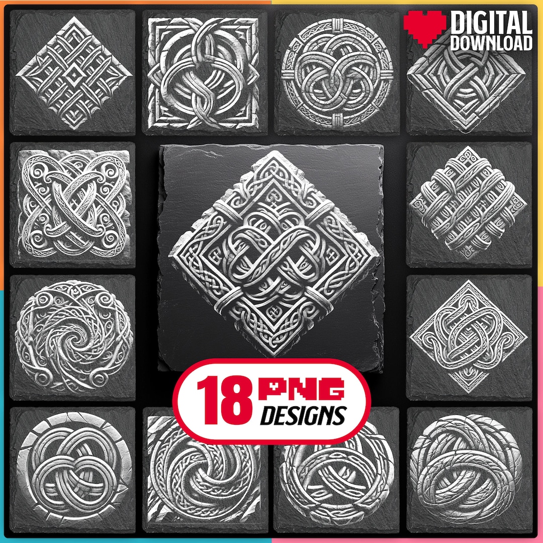 Celtic Knot Ornament Engraving Png Bundle, Cnc File, Digital Download ...