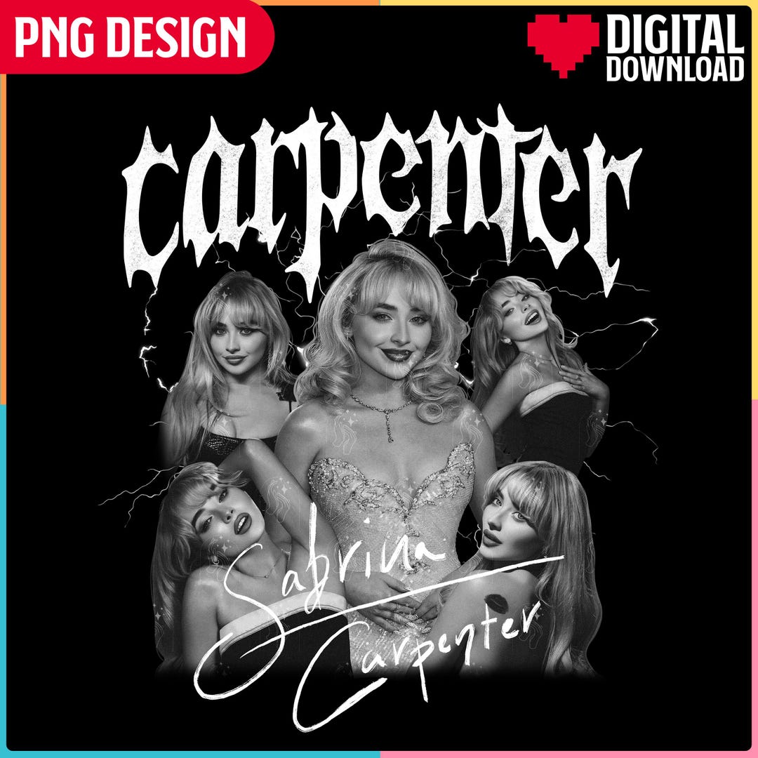 Sabrina Carpenter Gothic Png Digital Download for Print Viral Heavy ...