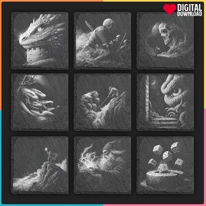 Dnd Laser Files for Engraving Png Bundle, Digital Download for ...