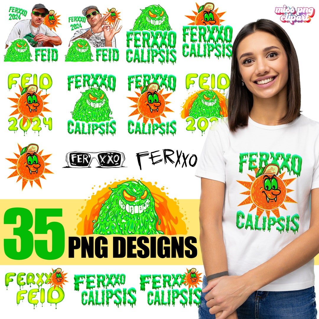 35 Png Feid Bundle for Ferxxo Calipsis Tour 2024 Merch as Tshirt ...