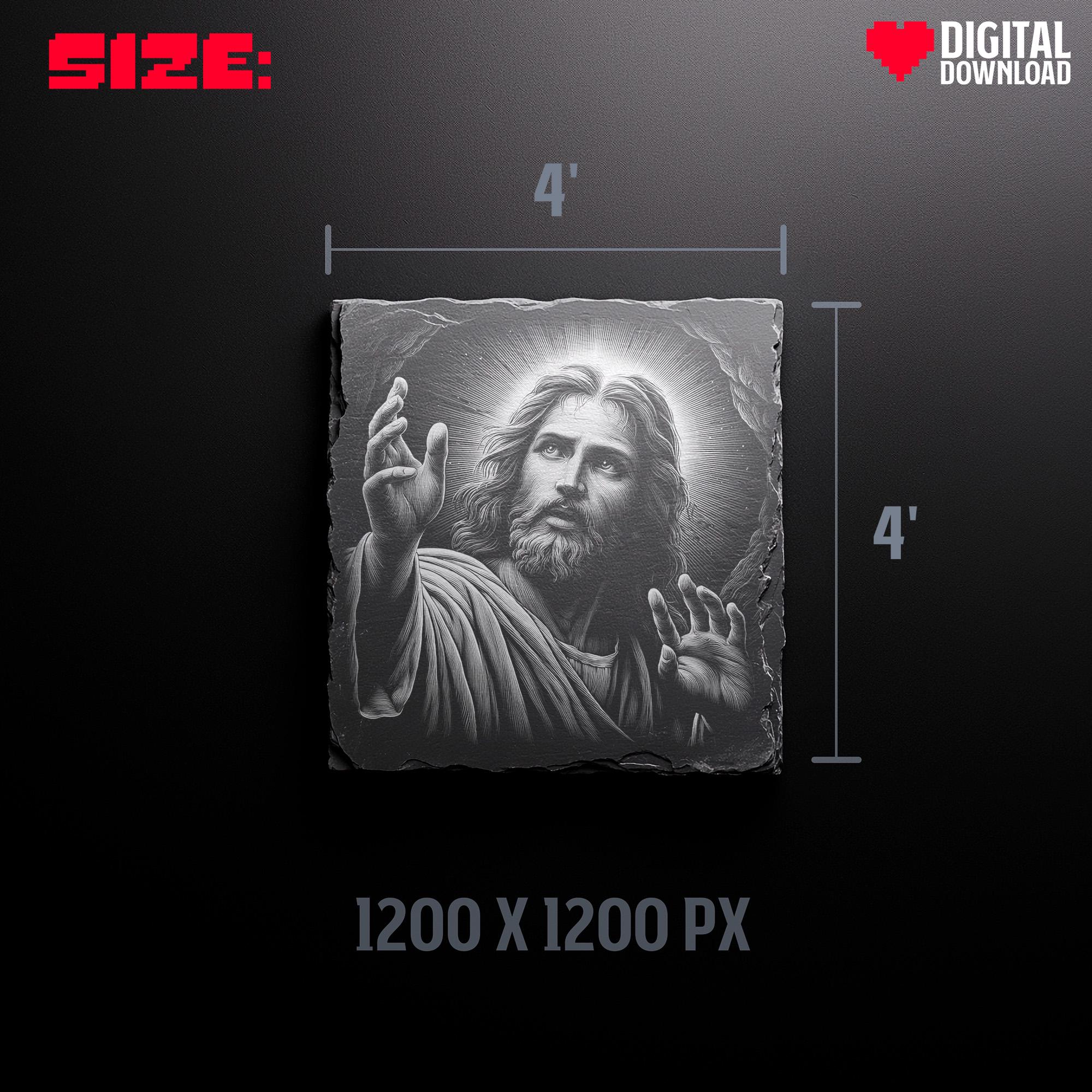 Jesus Laser Engraving PNG Bundle — Christian Religion Slate Coaster ...