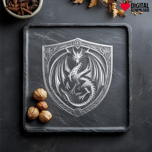 Dragon 3d Illusion Laser Files for Engraving Png Bundle, Digital ...