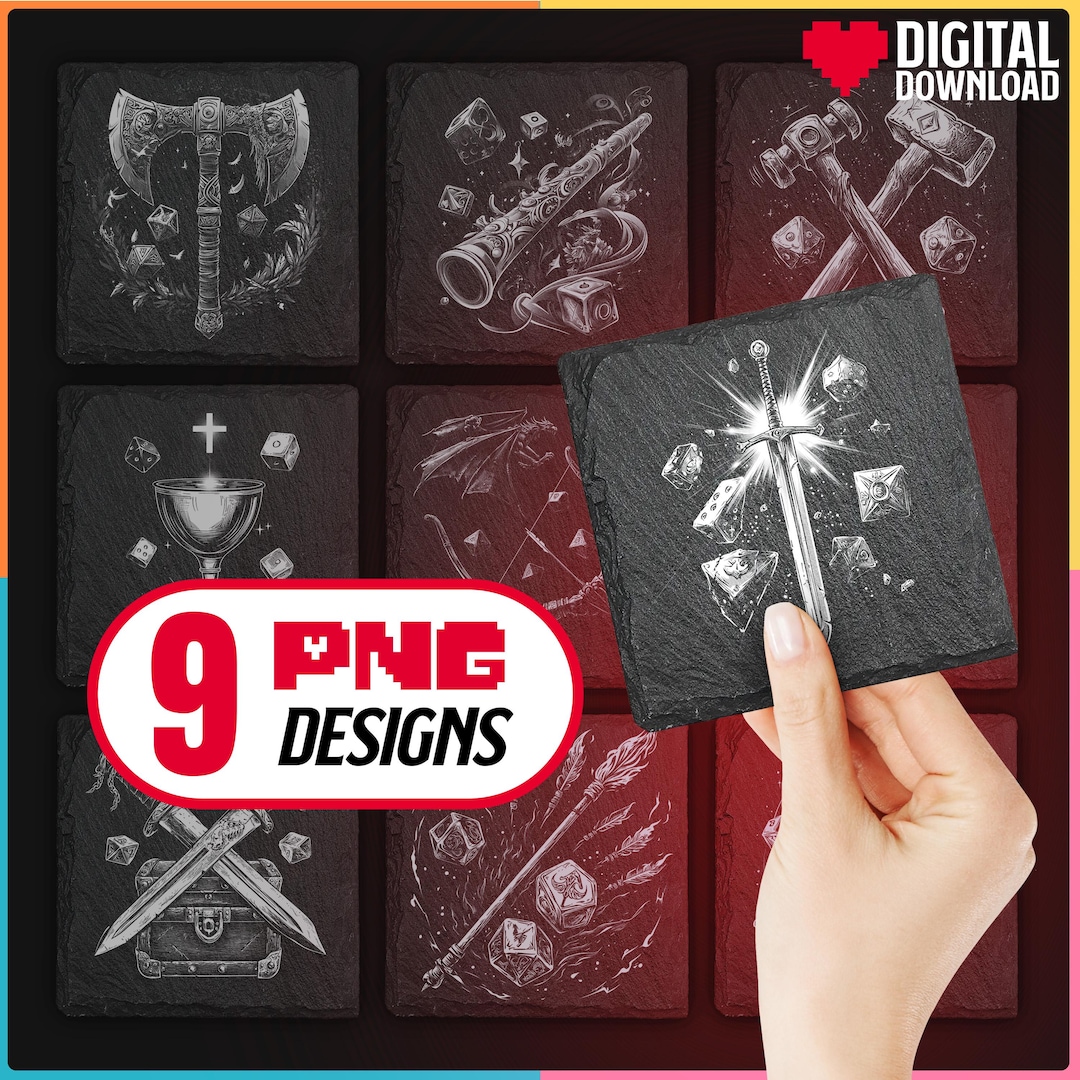 Dnd Laser Files Engraving Png Bundle, Digital Download for Glowforge ...