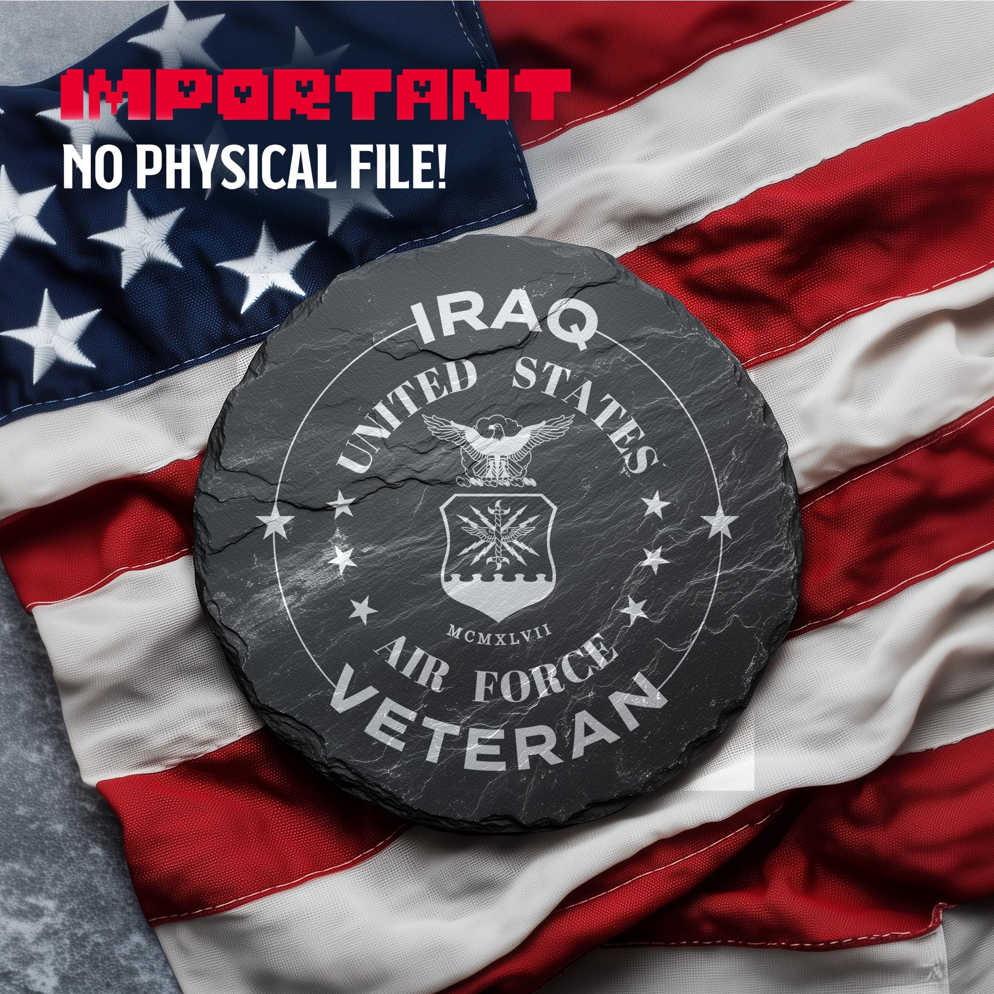 Iraq Veteran Military Logos PNG Bundle for Laser Engraving on Slate ...