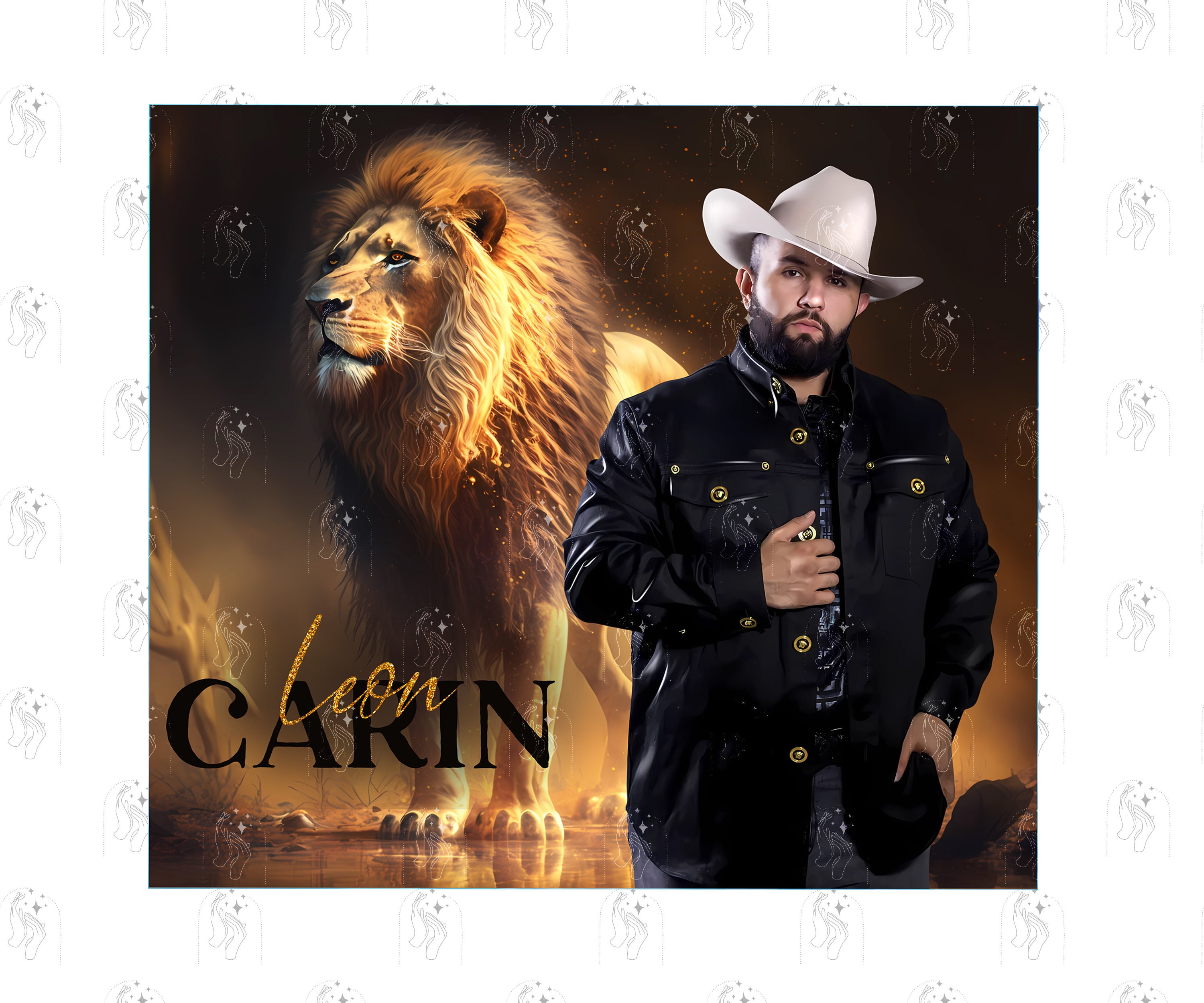 Carin Leon Tumbler Wrap Png 20 Oz Skinny Tumbler Design for - Etsy