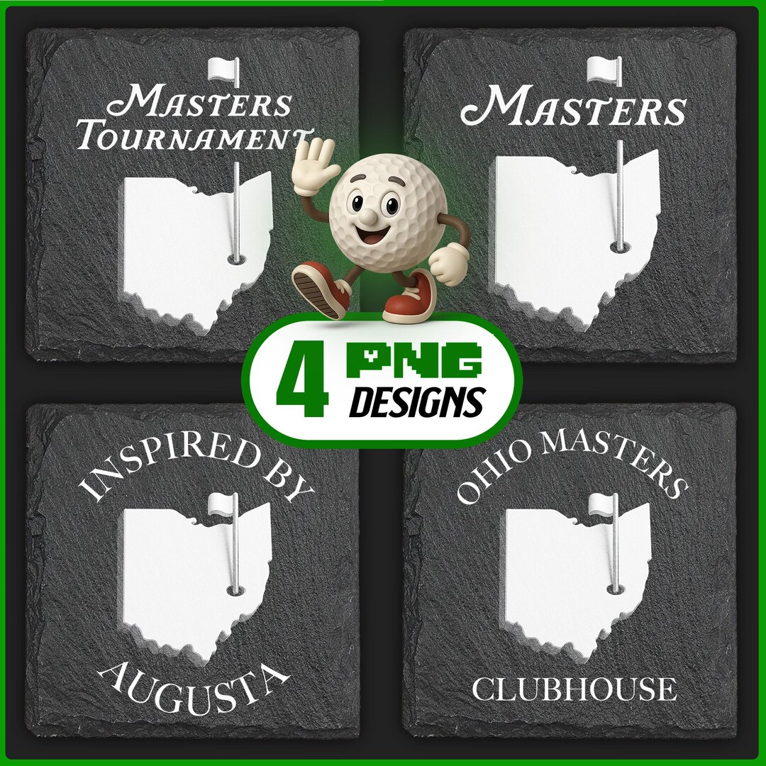 Masters Golf Ohio Laser Files PNG Bundle Digital Download for Engraving ...