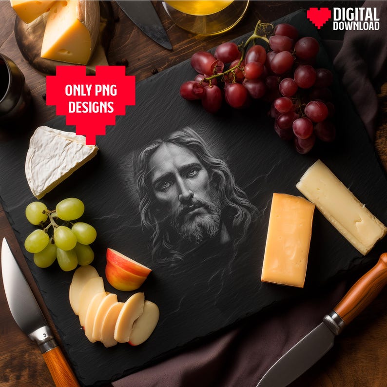 Jesus Face Laser Engraving Files Bundle — Christian Religion Slate ...