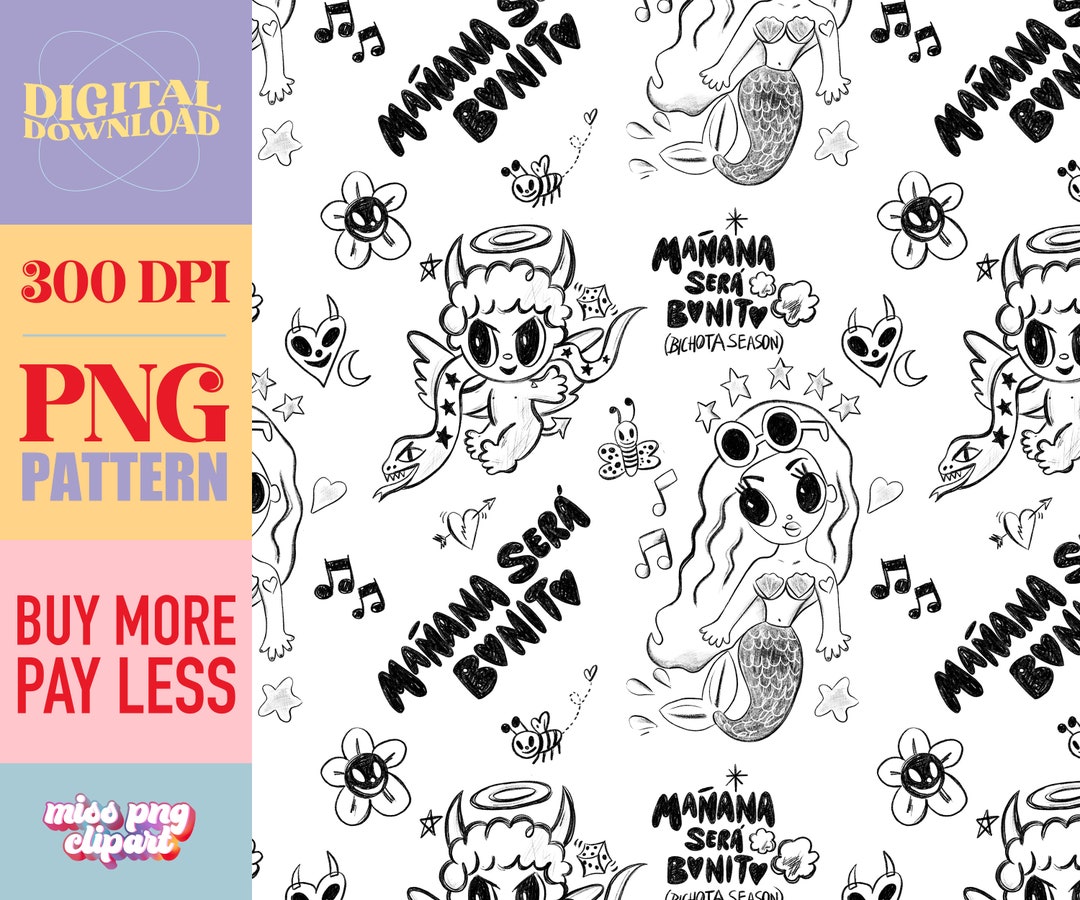 Karol G Seamless Pattern File Png for Bichota Season Fans for Digital ...