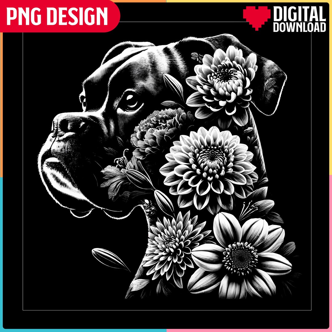 Boxer Laser Png Engraving Digital Download for Glowforge Burn and ...