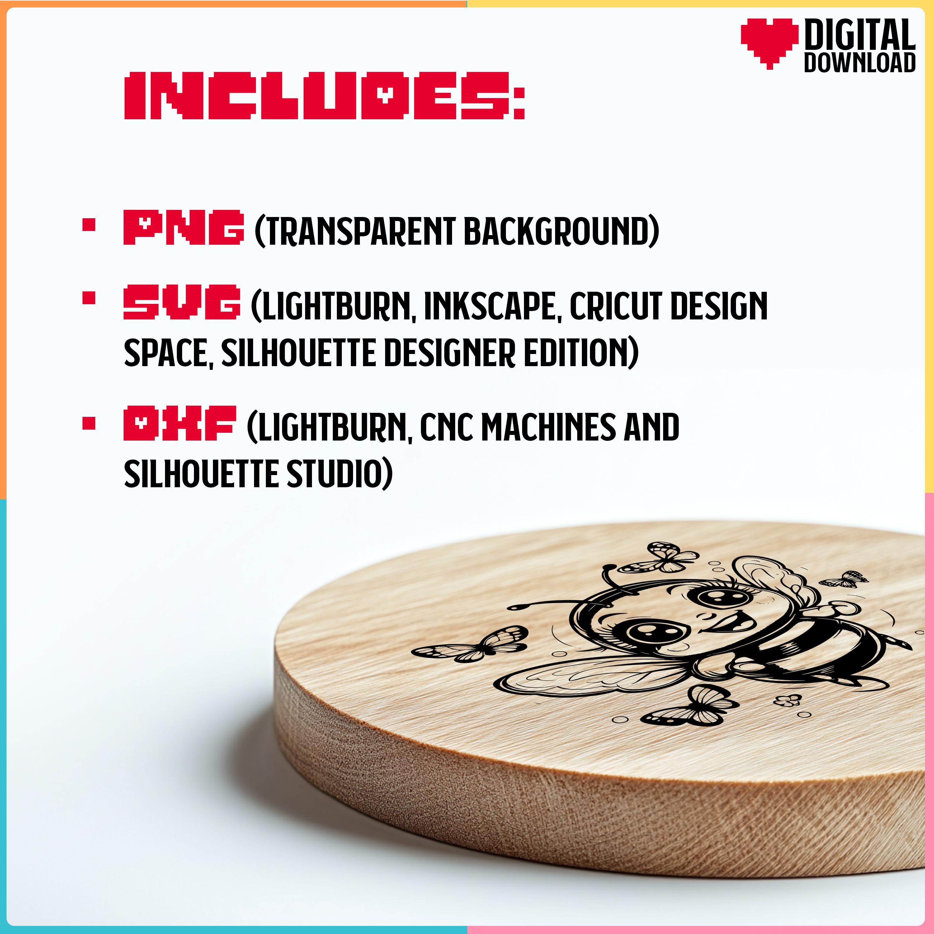 Honey Bee Laser Cut Files Bundle With SVG, DXF and PNG for Engraving on ...
