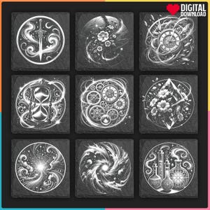 Arcane Engraving Png Bundle, Cnc File, Digital Download for Glowforge ...