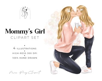 I Love Mom Clipart | Etsy