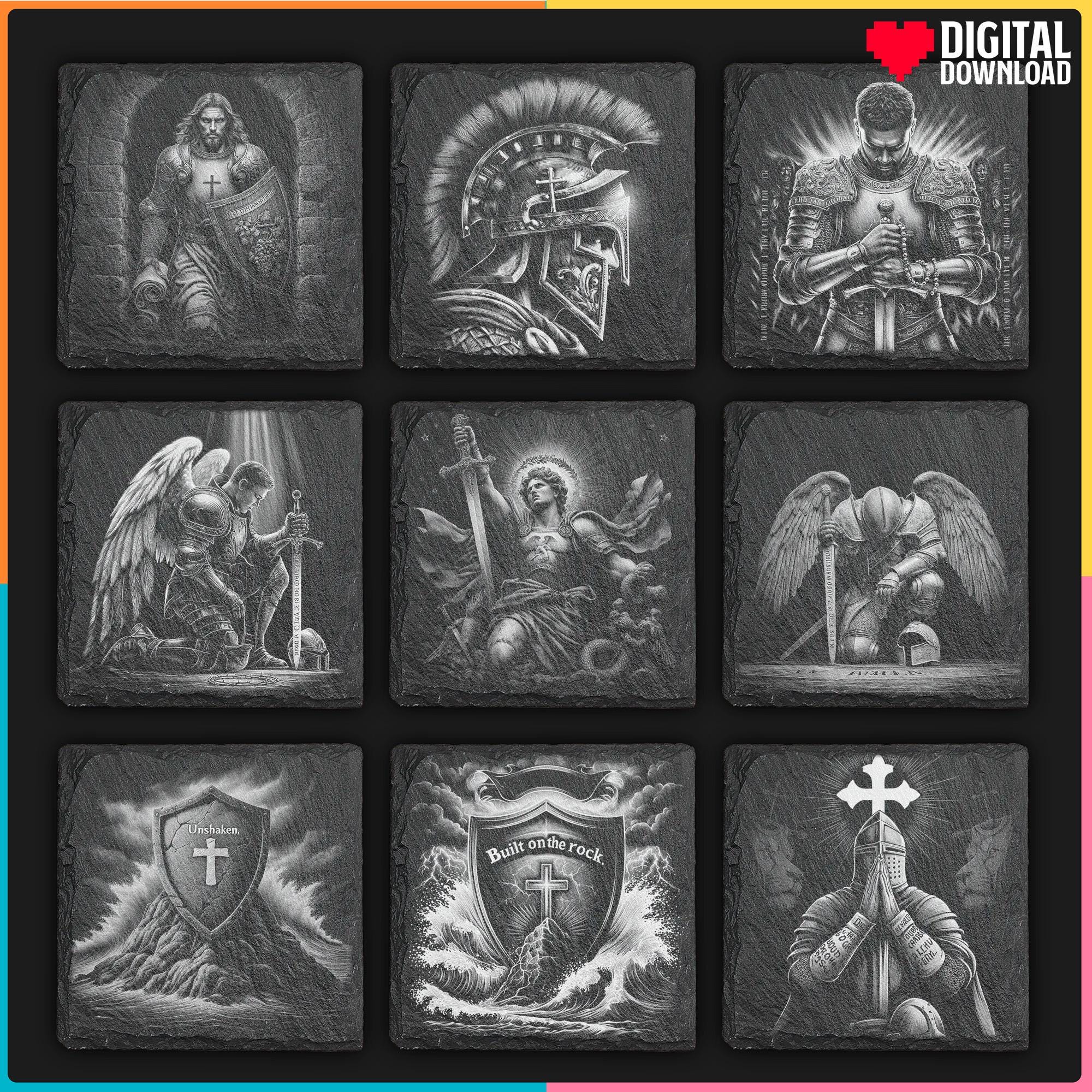 Religion Laser Engraving PNG Bundle — Christian Slate Coaster Designs ...
