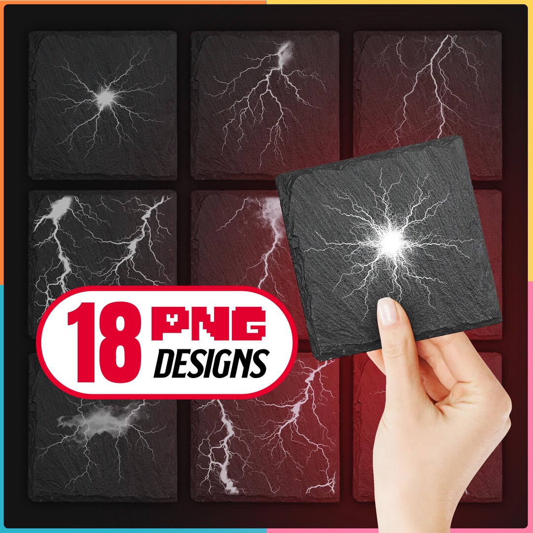 Lightning Bolt Laser Files, Engraving Png Bundle, Digital Download for ...