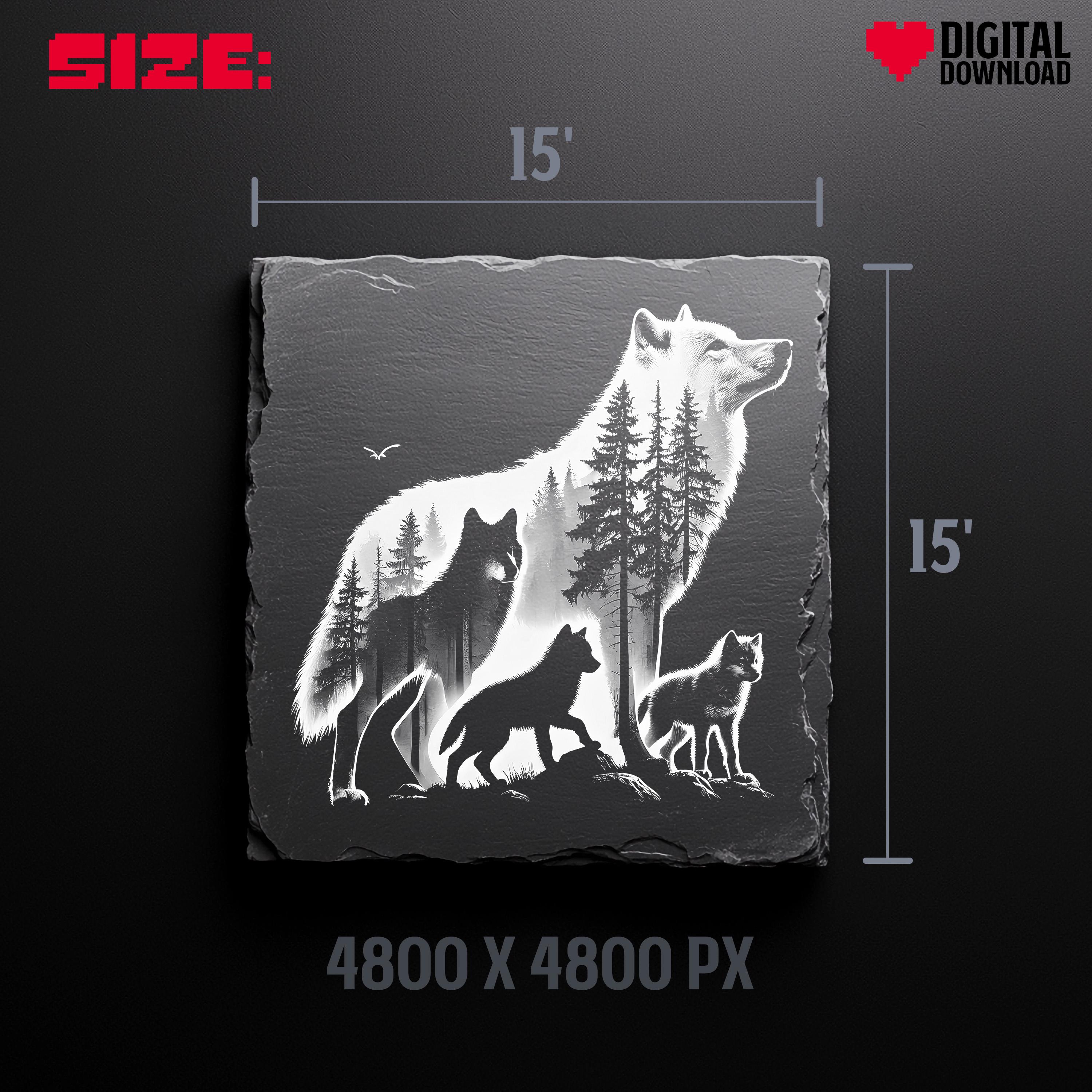 Wolf Laser Engraving Png, Cnc File, Digital Download for Glowforge ...