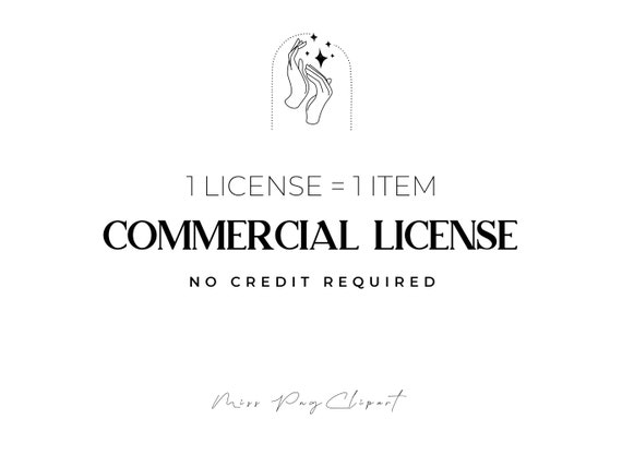 Commercial License for Buy 1 Item of Clipart Set. No Credit - Etsy