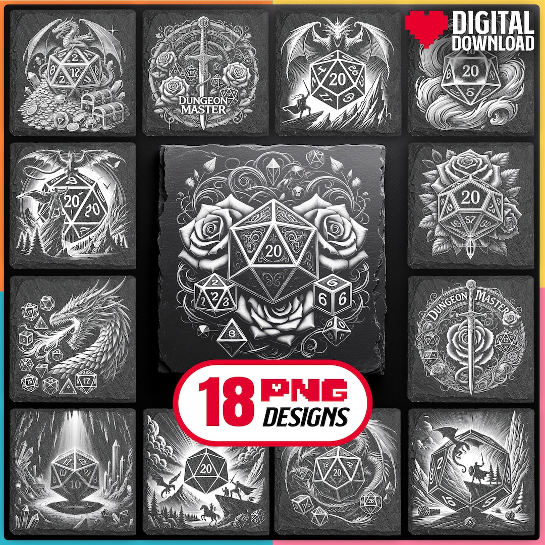 Dnd Laser Files for Engraving Png Bundle, Digital Download for ...