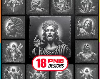 Jesus Laser Engraving PNG Bundle — Christian Religion Slate Coaster ...