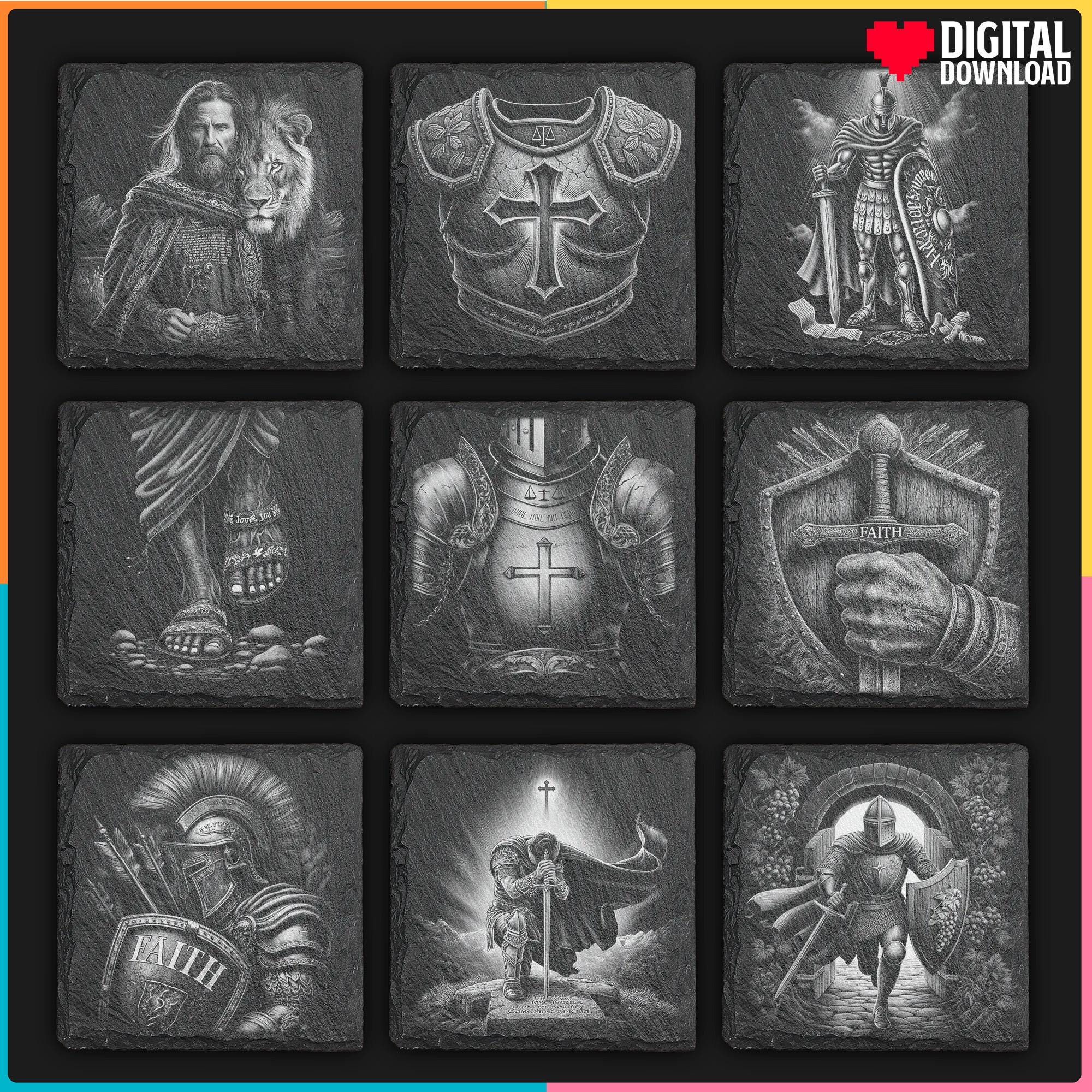 Religion Laser Engraving PNG Bundle — Christian Slate Coaster Designs ...