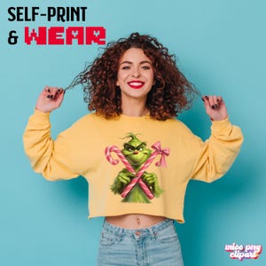 Merry Grinchmas With Preppy Bows Png Digital Download for Print ...