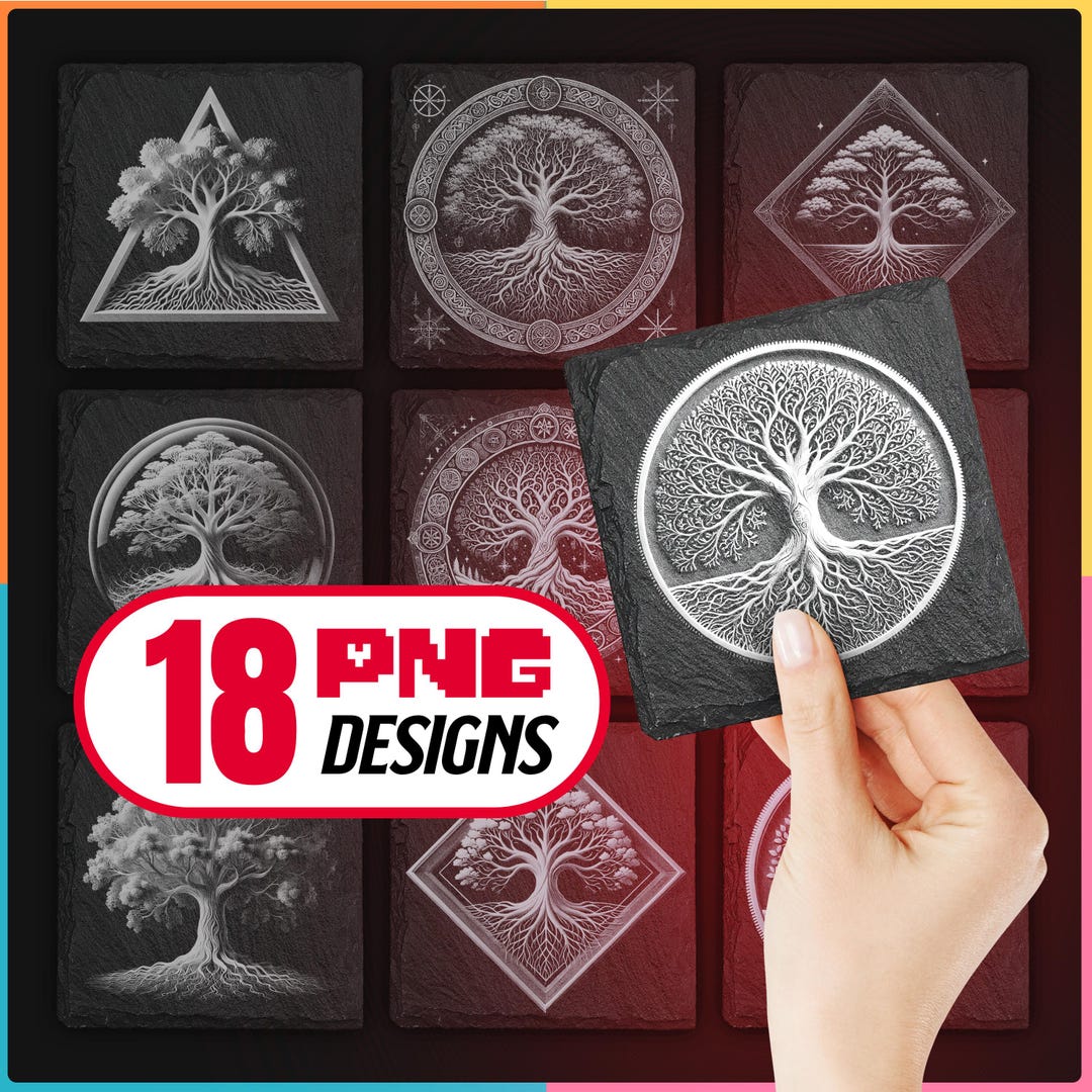 Tree of Life Laser Png File Bundle for Engraving Digital Download for ...